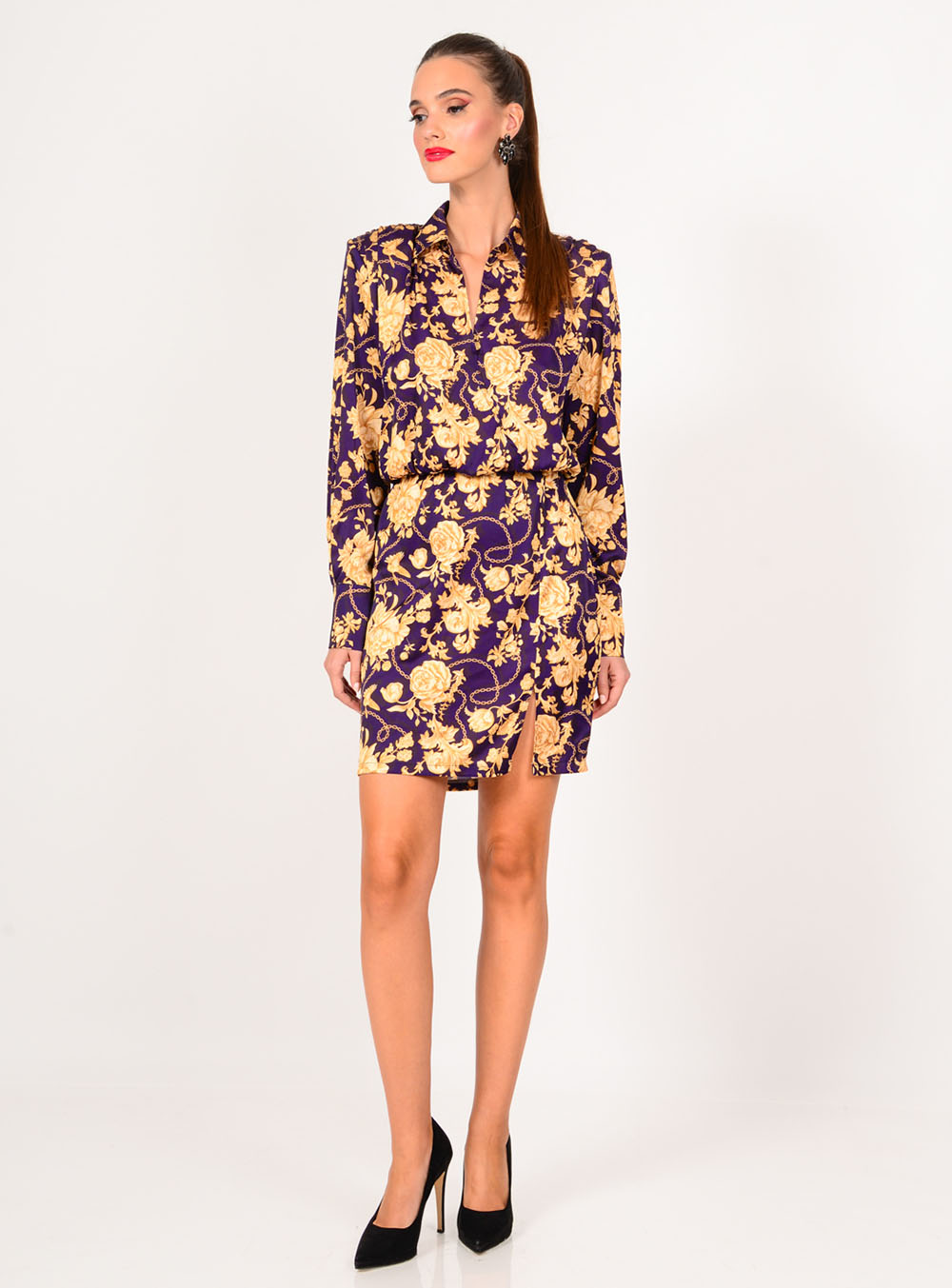 WE COSS Μίνι Φόρεμα Με Γιακά - Angels Fashion