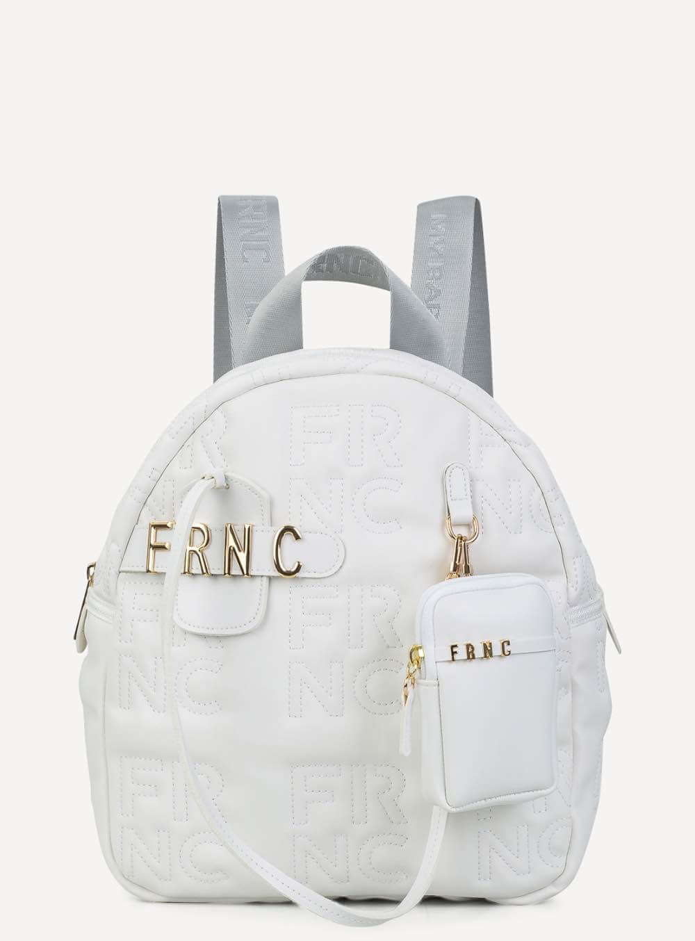 FRNC Τσάντα Πλάτης 1353 WHITE - Angels Fashion